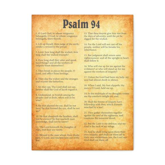 Express Your Love Gifts | Art | Scripture Sign Psalm 94 Chapter Gold Bible Canvas Christian Wall ...